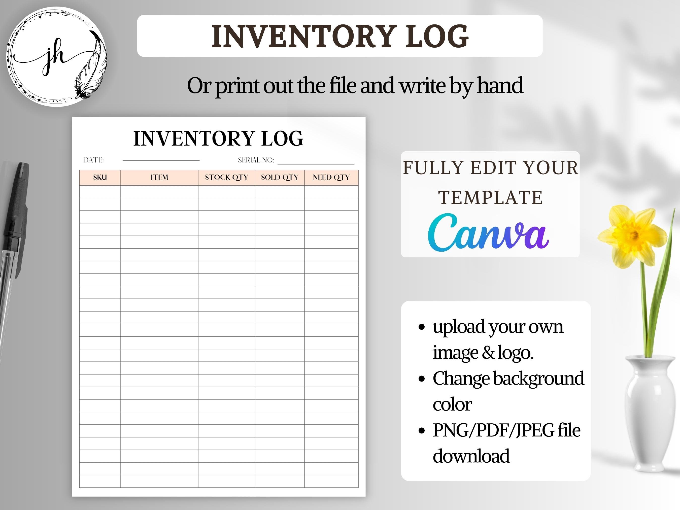 Inventory Management, Inventory Tracker, Inventory Sheet, Inventory ...