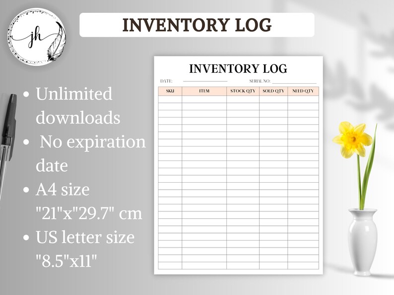 Inventory Management, Inventory Tracker, Inventory Sheet, Inventory ...