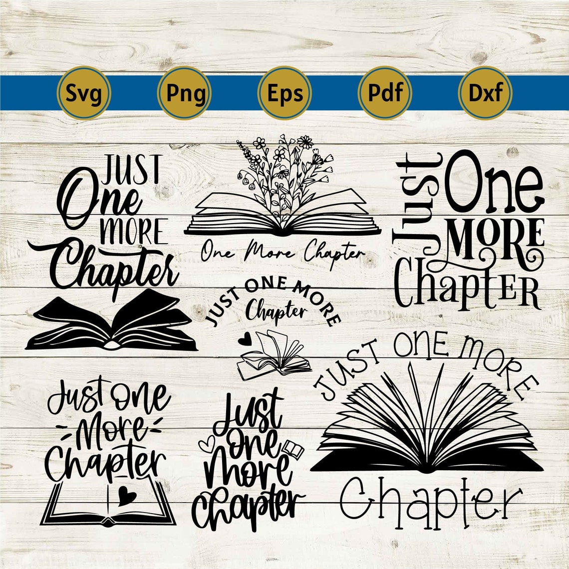 Just One More Chapter Svg One More Chapter Svg Bookworm Svg - Etsy