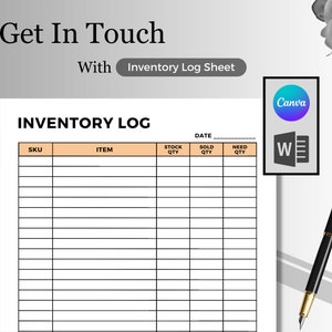 Inventory Management, Inventory Tracker, Inventory Sheet, Inventory ...