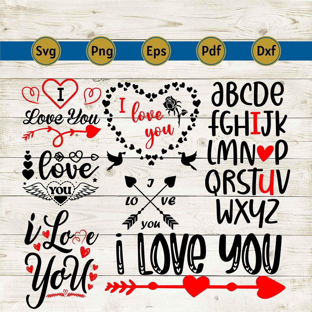 ABC I Love You Svg Cut File, I Love You Svg, I Love You Png, Alphabet ...