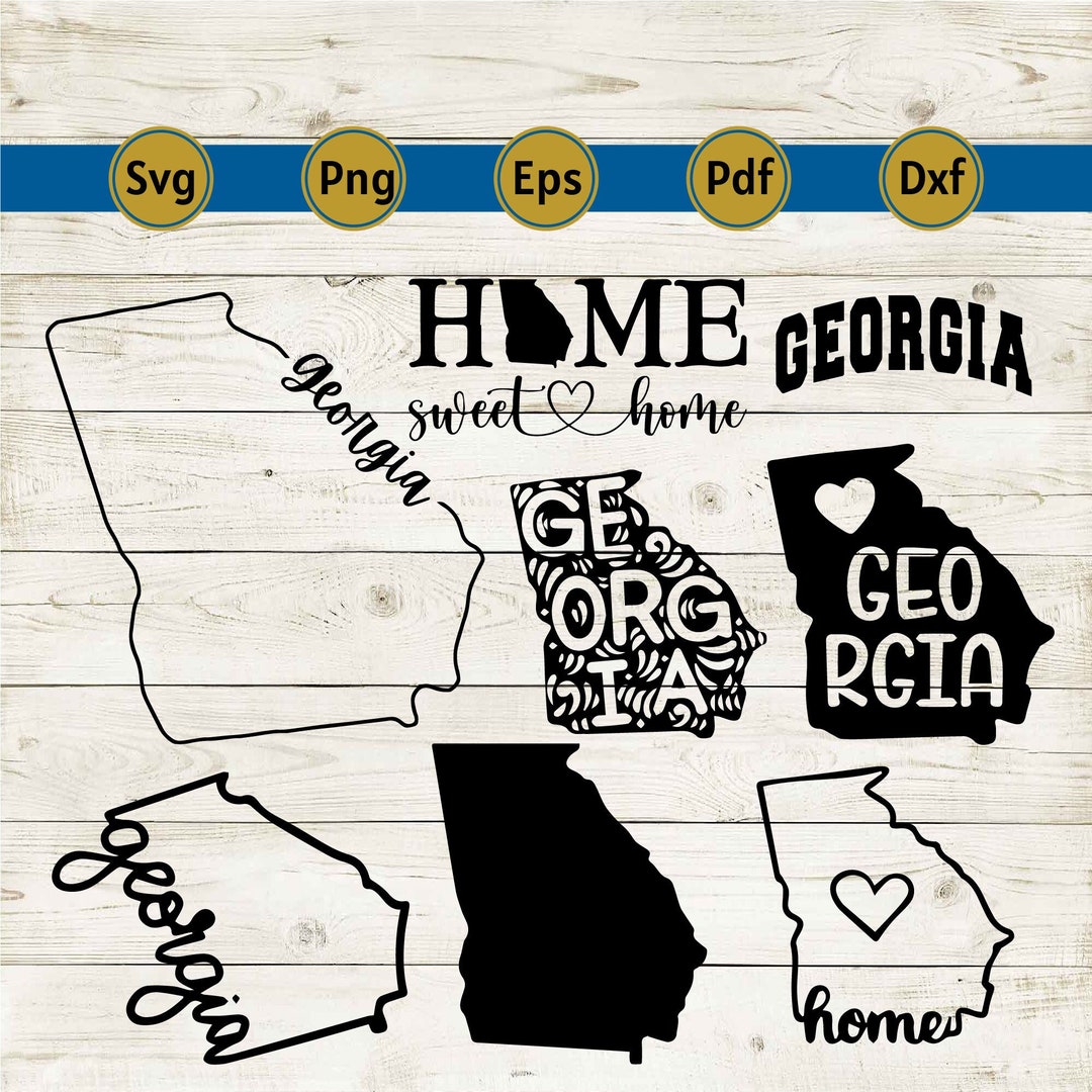 Georgia State Svg Png Lover Gift, Georgia Outline Print, Georgia Lover ...