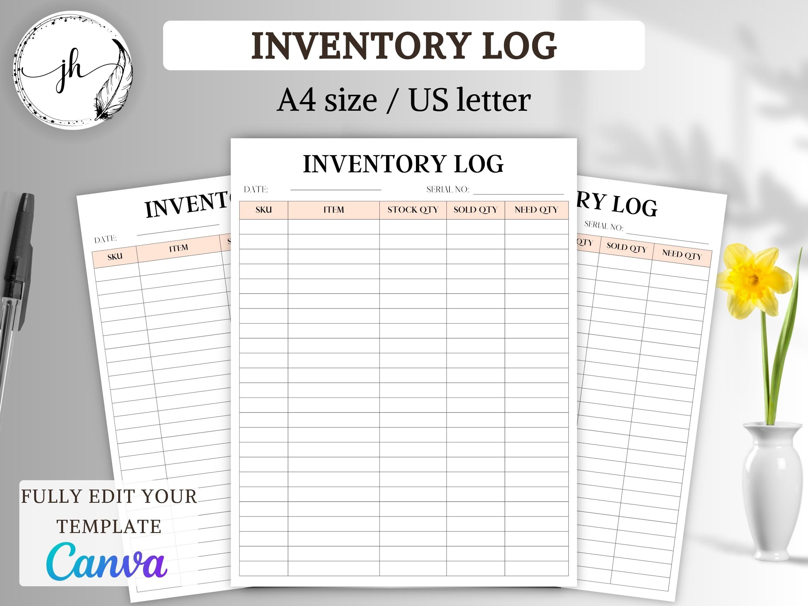 Inventory Management, Inventory Tracker, Inventory Sheet, Inventory ...