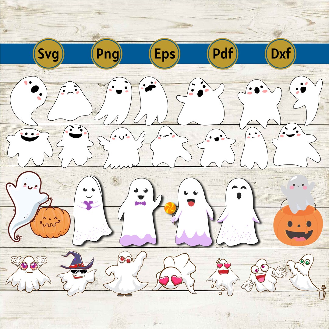 Cute Ghost Svg, Ghost Face Svg, Ghost Svg, Spooky Season Svg, Halloween ...