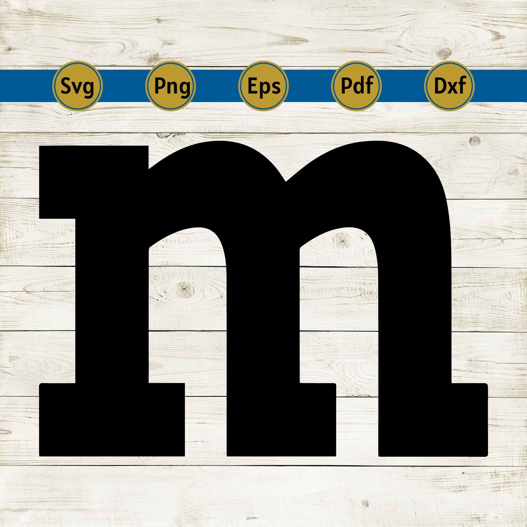 Lower Case Letter M Svg, Letter M Wall Decor, Split Monogram Svg, M Svg ...