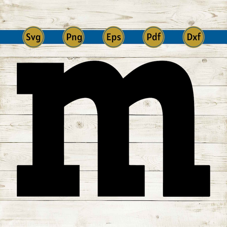 Lower Case Letter M Svg Letter M Wall Decor Split Monogram - Etsy