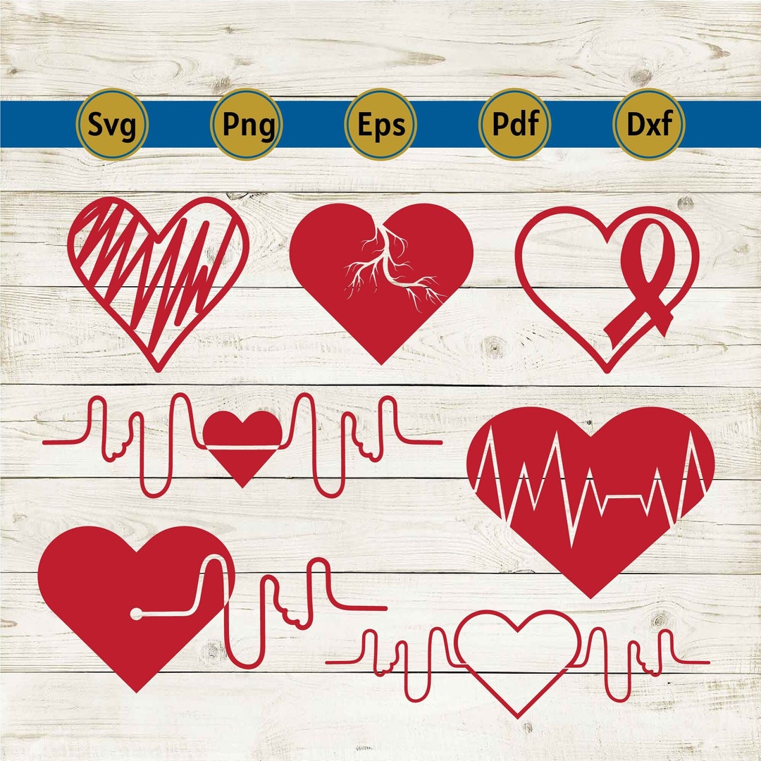 Heart Disease Awareness Svg, Heart Warrior Svg, Heart Svg, Chd ...