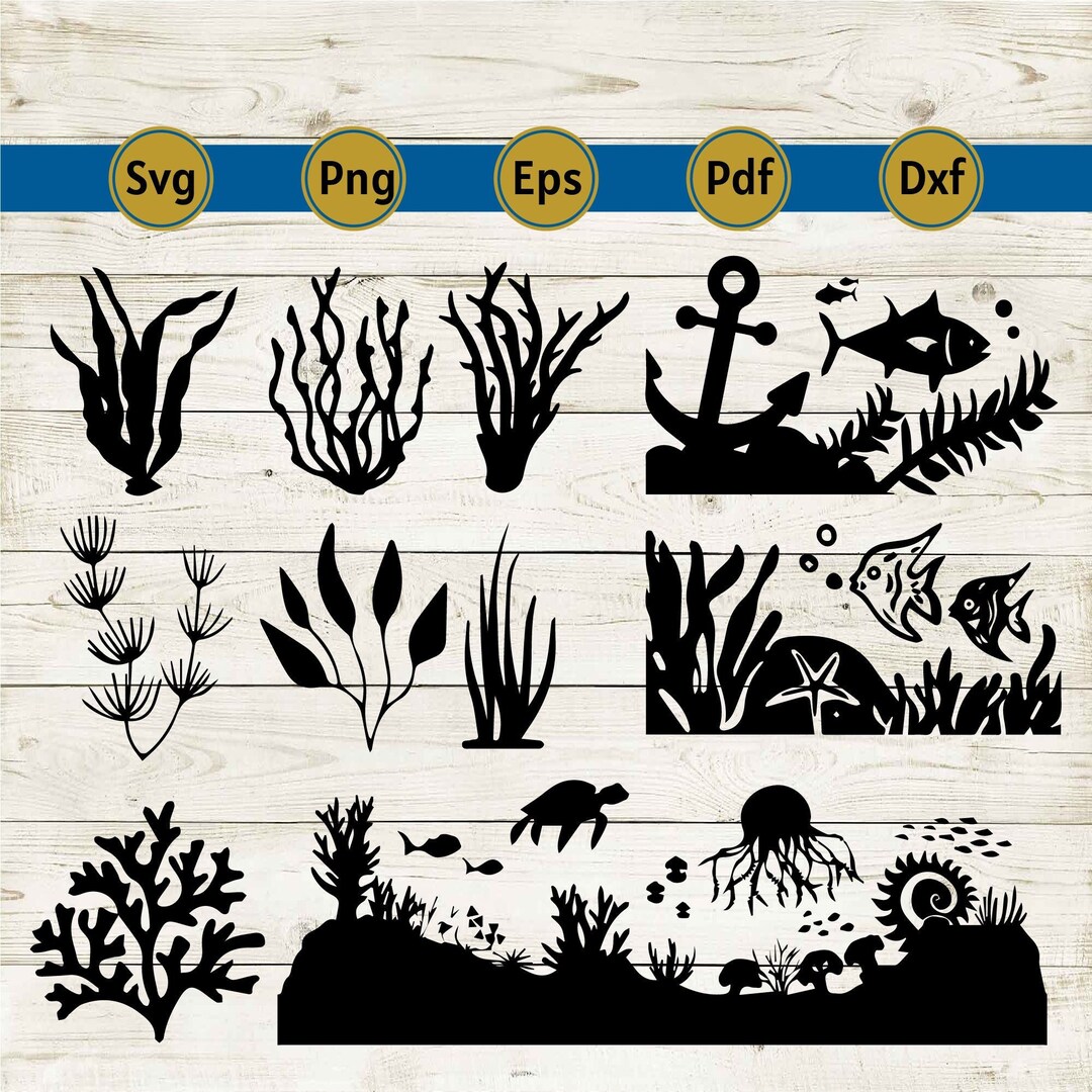 Underwater Svg, Underwater Scene Svg, Scuba Diver Svg, Underwater ...