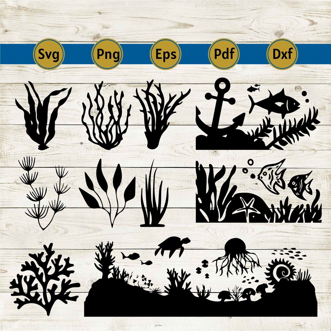 Under the Sea Svg, Ocean Animal Svg, Sea Life Svg, Sea World Svg ...