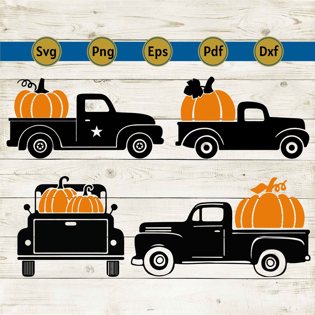 Pumpkin Truck Svg, Happy Fall Yall Svg, Fall Truck Svg, Fall Svg ...
