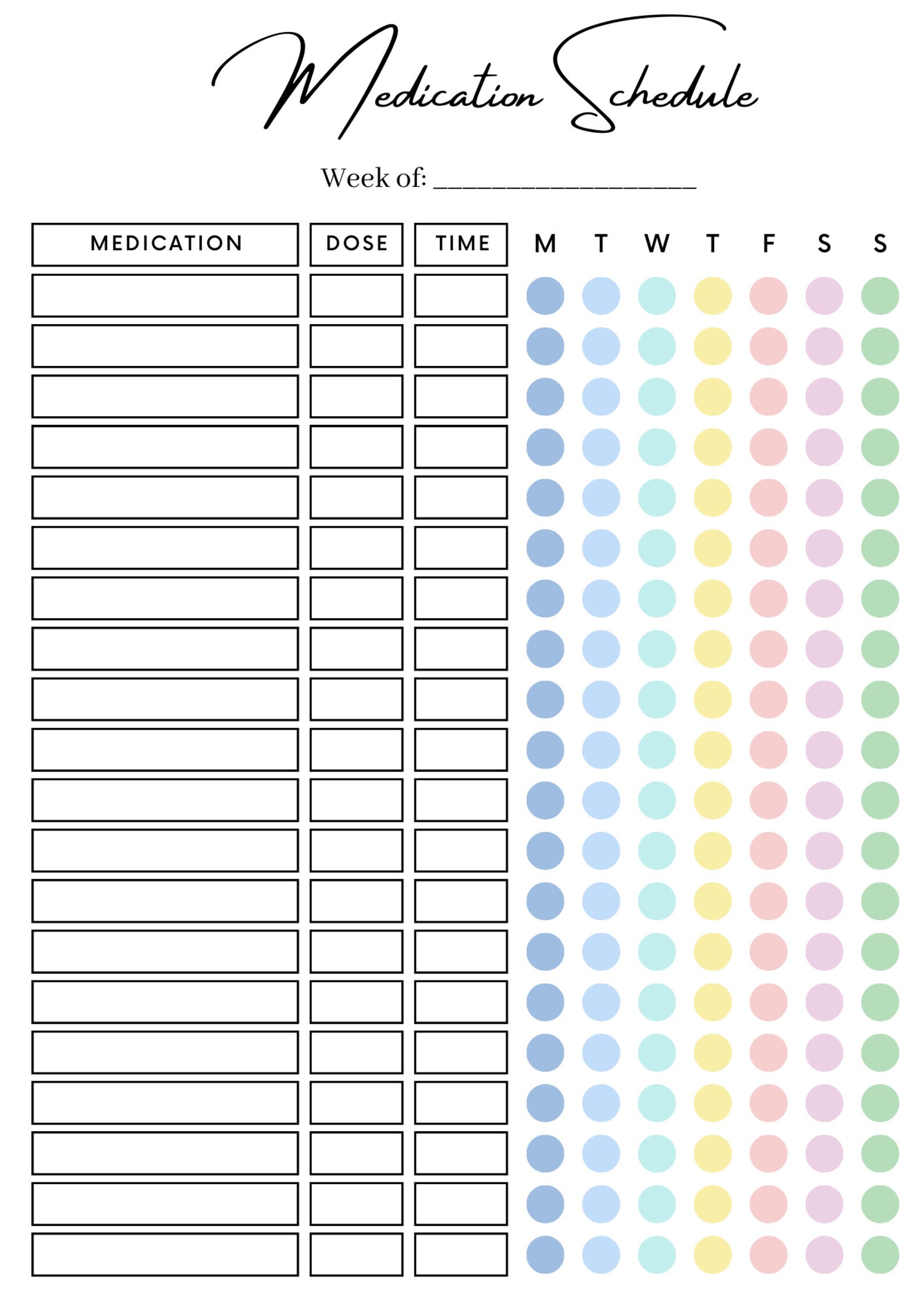 Printable Medication Tracker and Log Keep Your Medicine List Organized ...