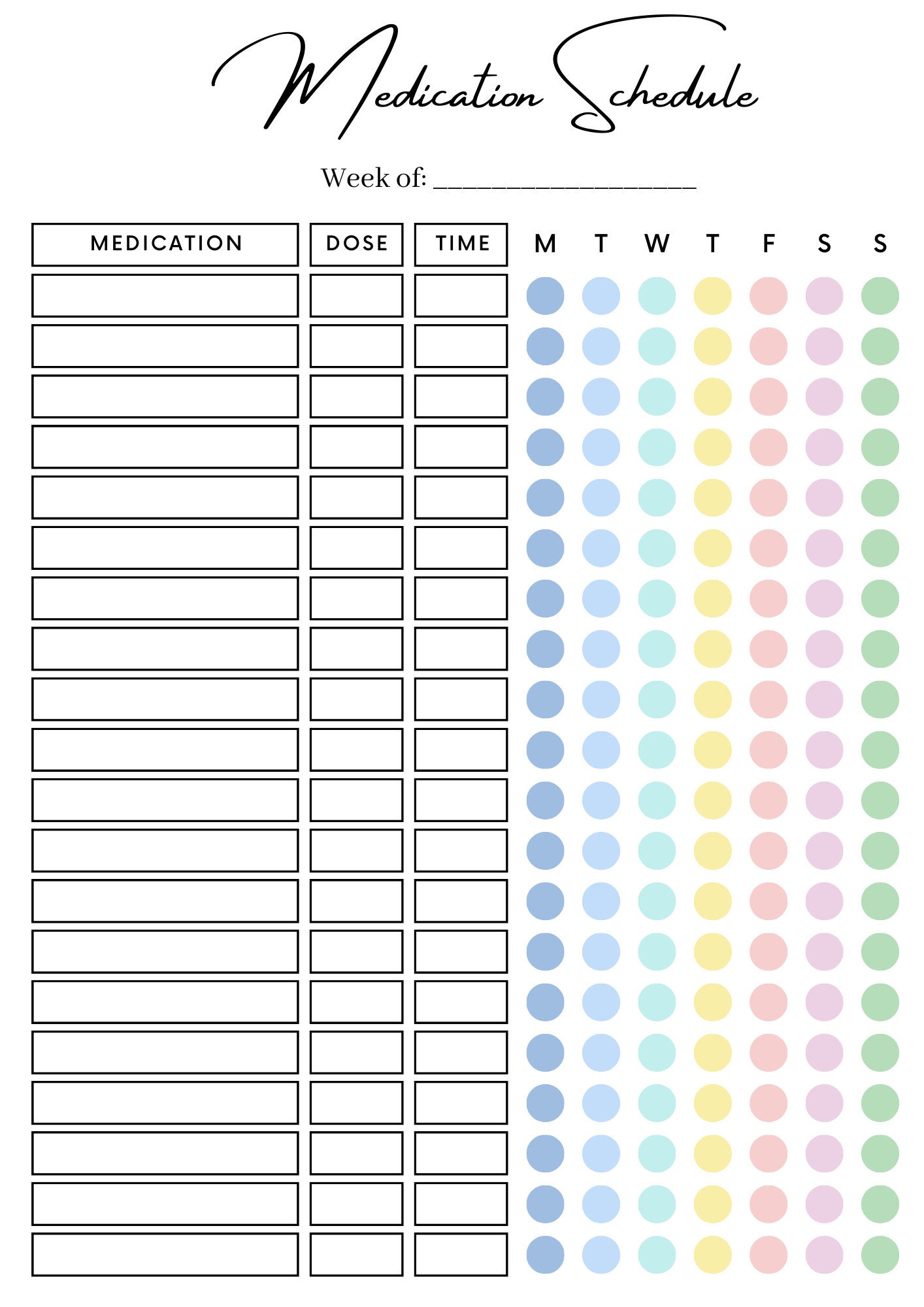 Printable Medication Tracker and Log Keep Your Medicine List Organized ...