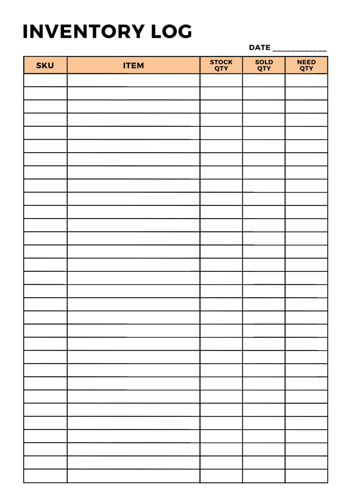 Inventory Management, Inventory Tracker, Inventory Sheet, Inventory ...