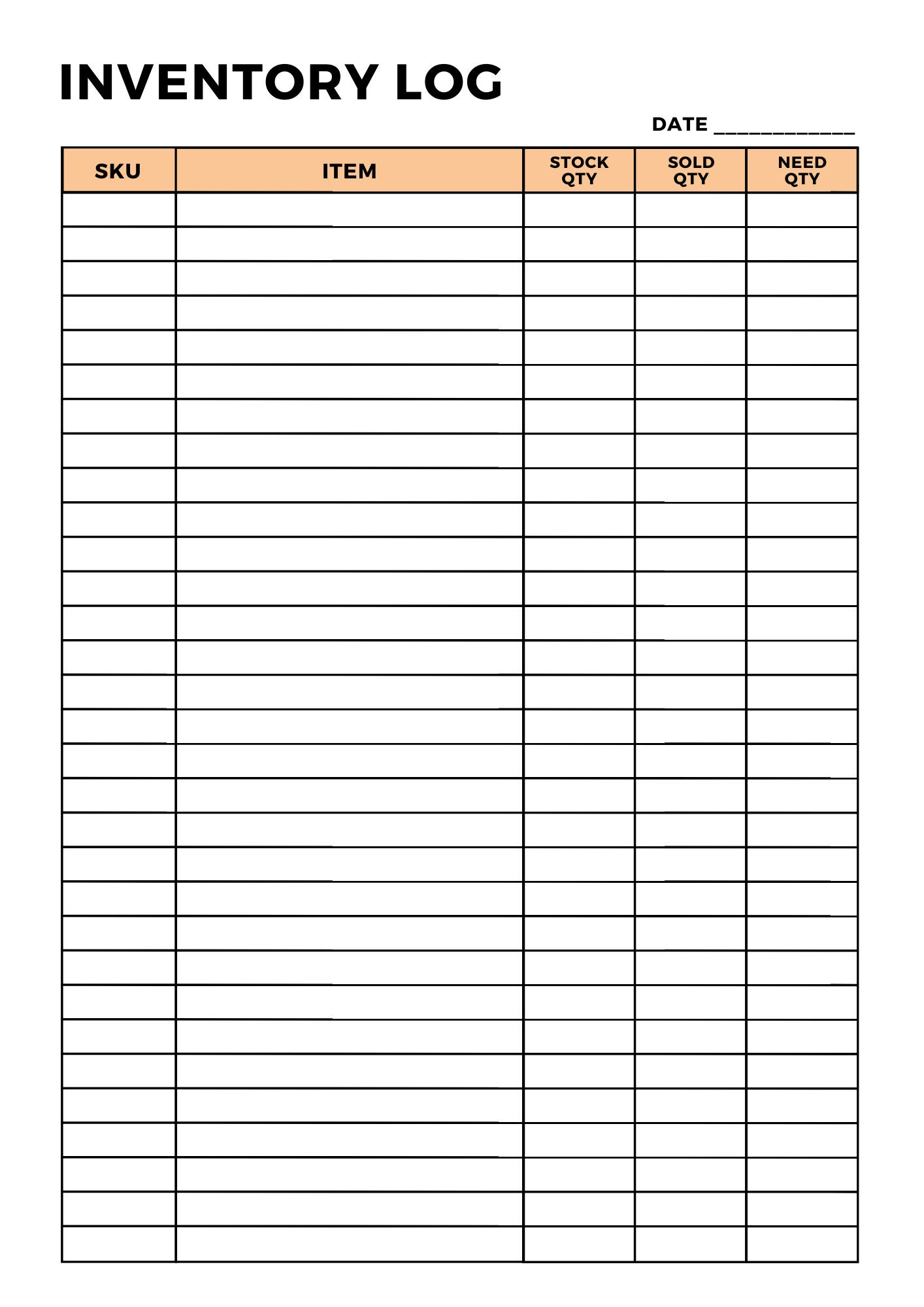 Inventory Management, Inventory Tracker, Inventory Sheet, Inventory ...