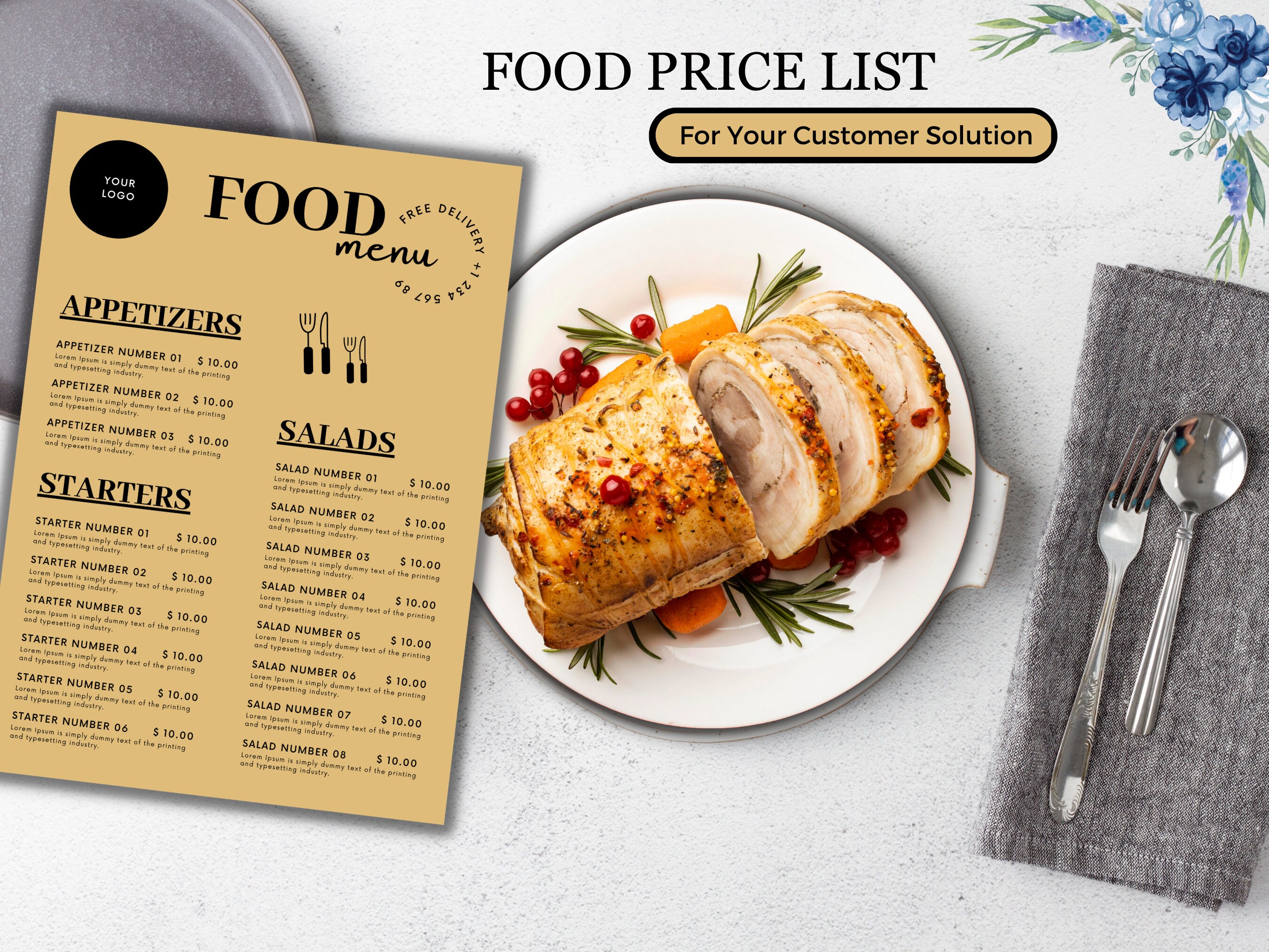 Restaurant Menu Template, Restaurant Menu, Food Menu Template, Price ...