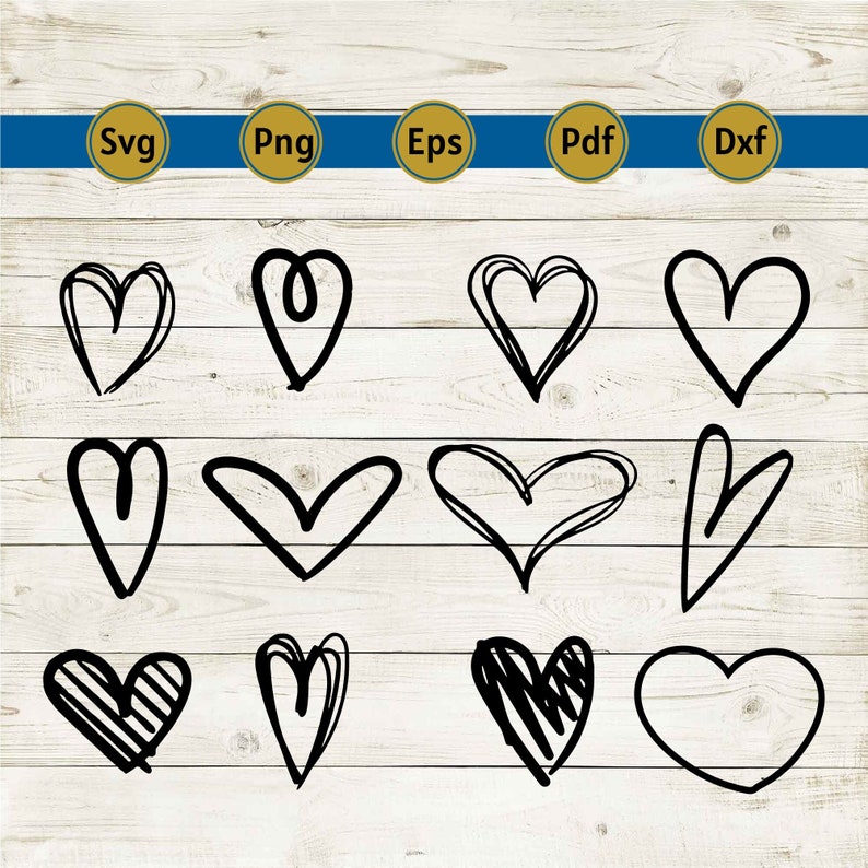 Hand Drawn Heart Svg Open Heart Svg Heart Svg Heart - Etsy