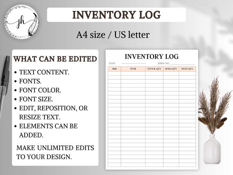 Inventory Management, Inventory Tracker, Inventory Sheet, Inventory ...