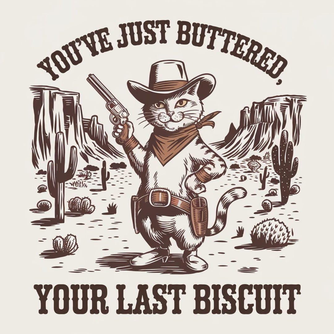 Funny Western Cat Design Svg Png, Western Svg Png, Cowboy Png, Cowgirl ...