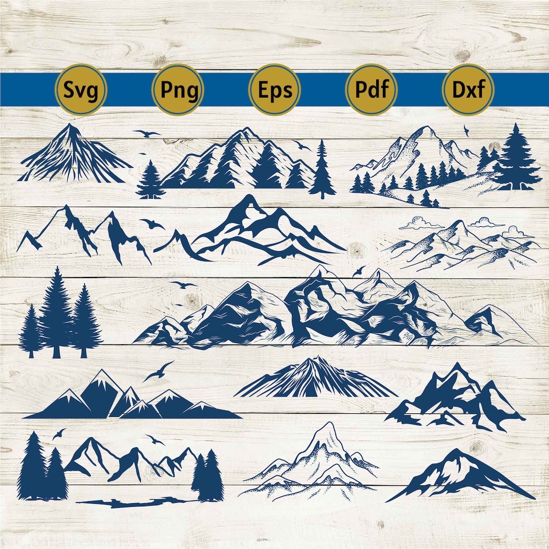 Mountain Range Svg, Mountain Svg, Hiking Svg, Camping Svg, Mountain ...