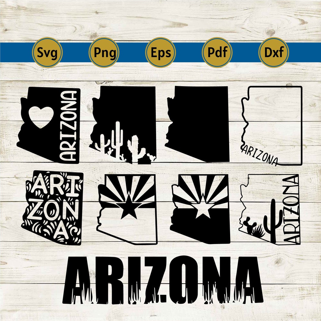 Arizona SVG - Perfect for DIY Arizona - Arizona Outline SVG ...