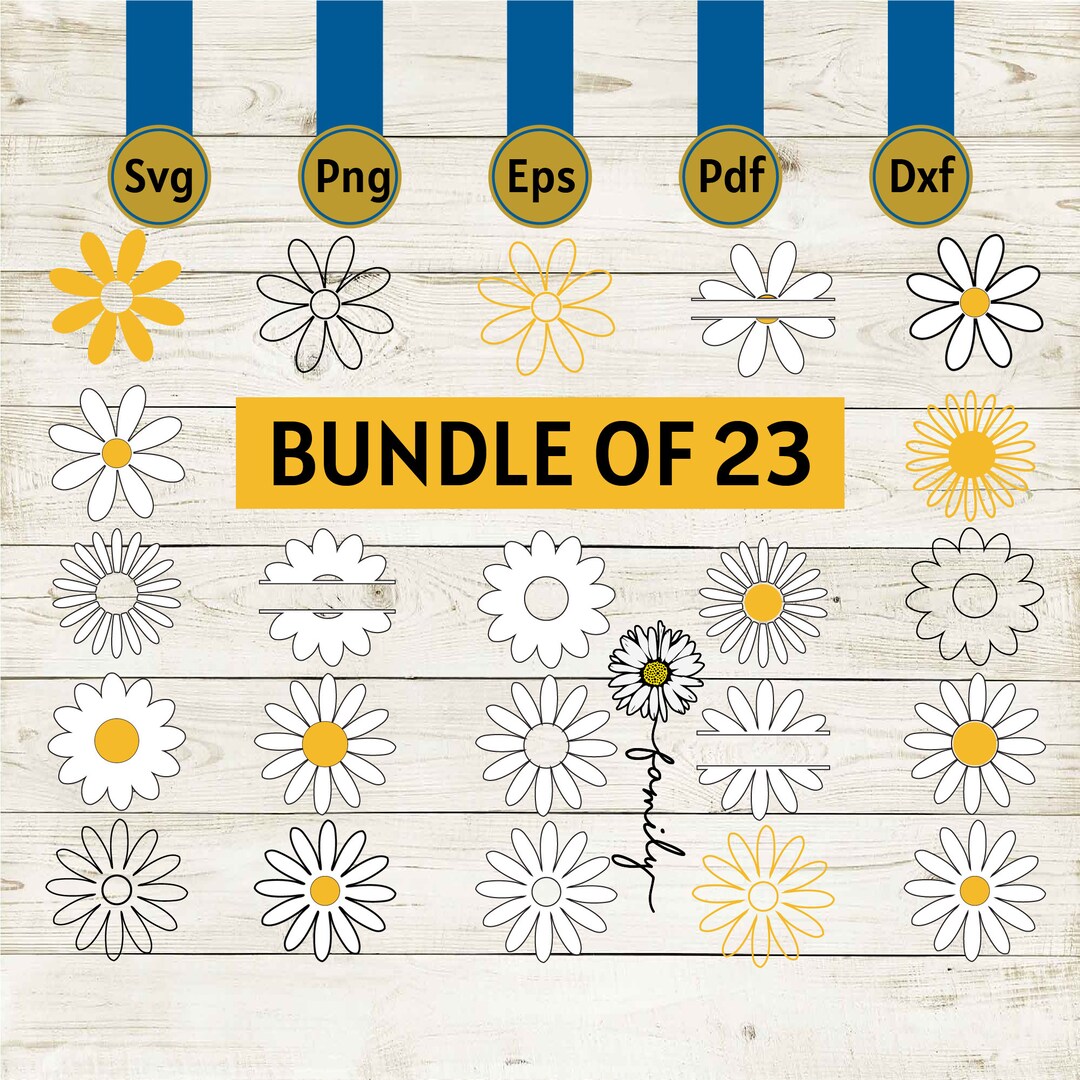 Daisy Svg, Daisy Png, Simple Daisy Svg, Daisy Monogram, Daisy Logo ...