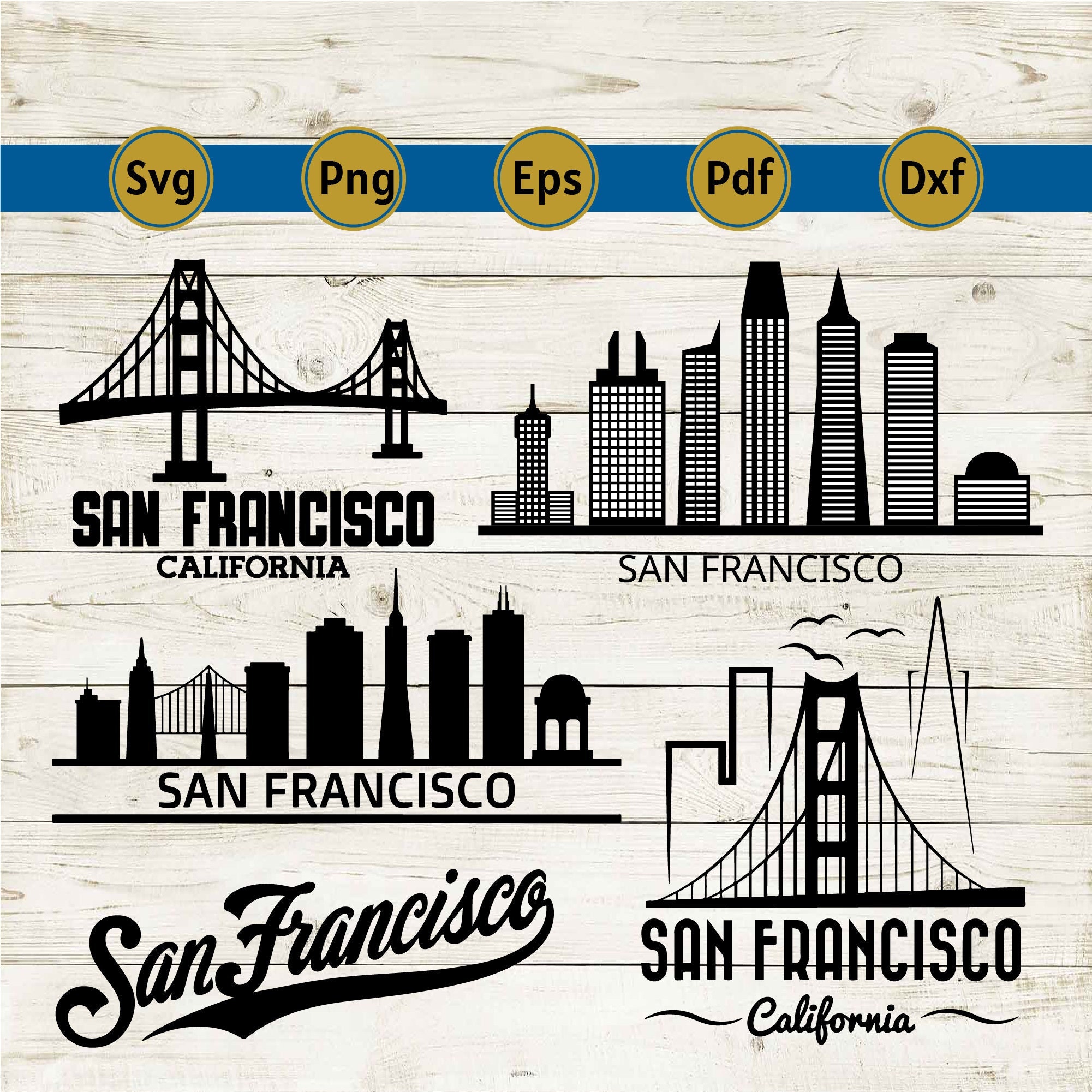 San Francisco Svg, California Svg, San Francisco Print, San Francisco ...