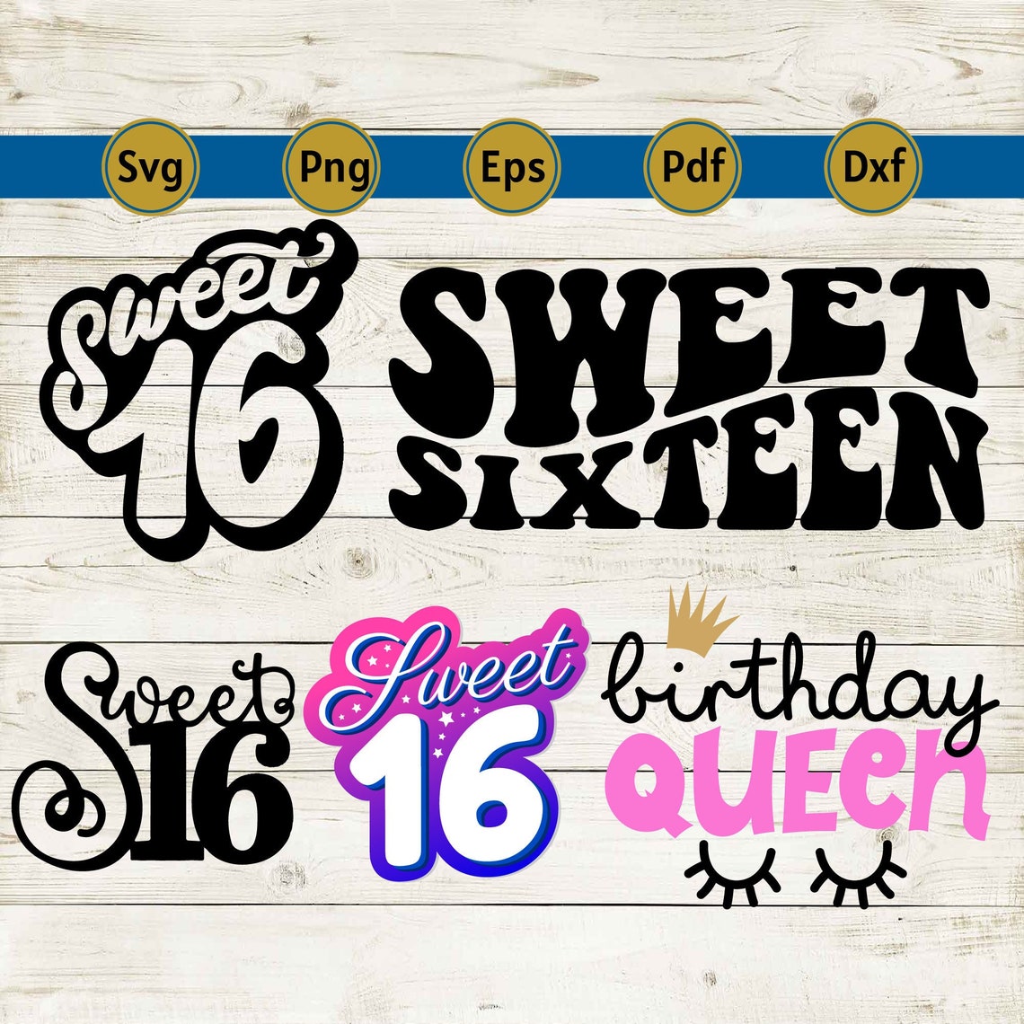 Sweet 16 Svg Sweet Sixteen Svg Sweet 16 Png Sweet 16 Squad - Etsy