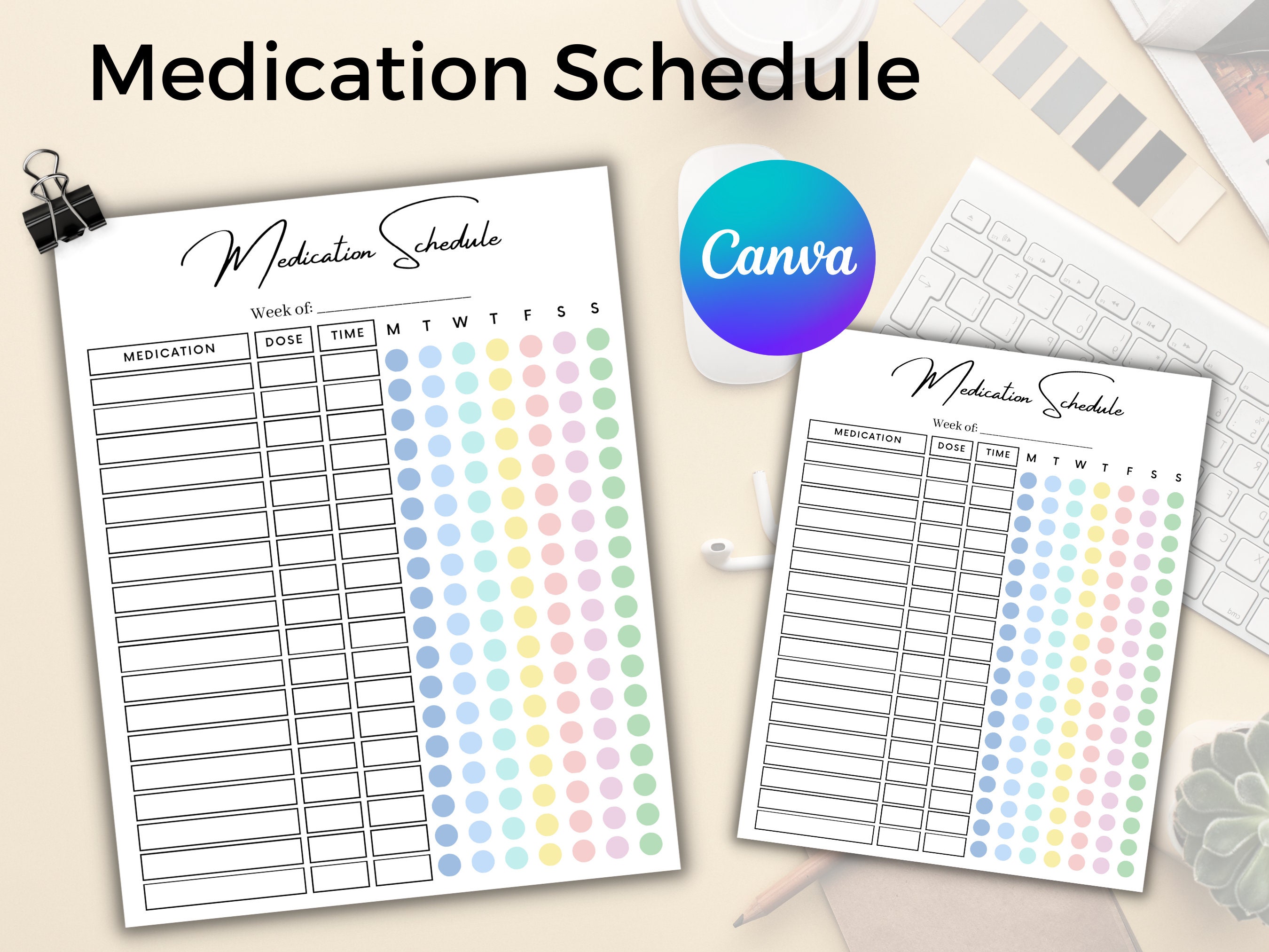 Printable Medication Tracker and Log Keep Your Medicine List Organized ...