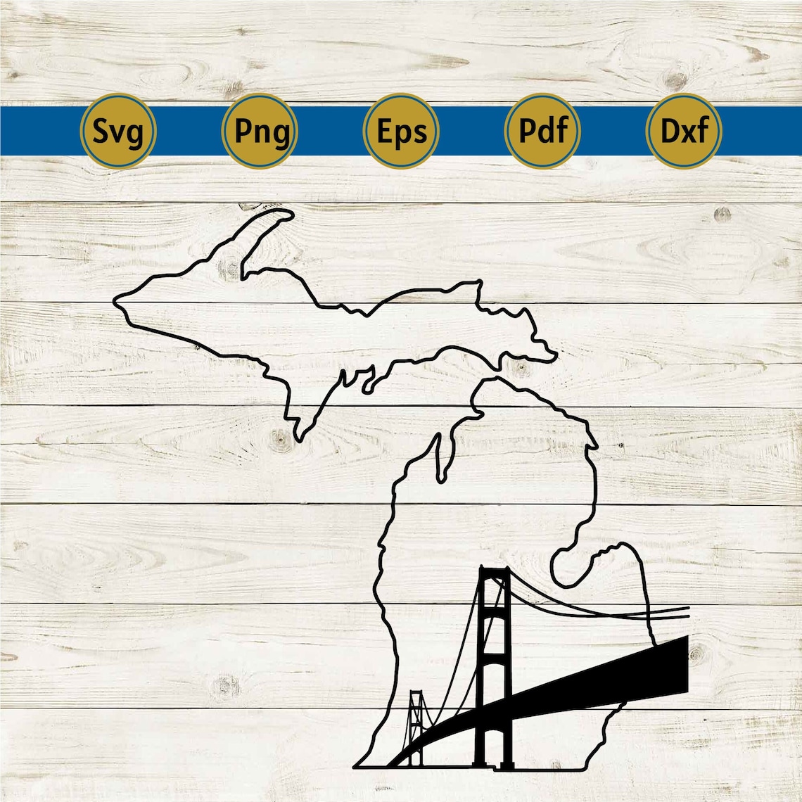Michigan Outline SVG Simple and Elegant Design for DIY Michigan ...