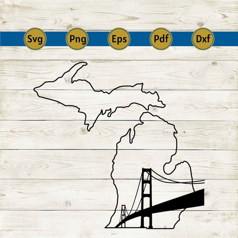 Michigan Outline SVG Simple and Elegant Design for DIY Michigan ...