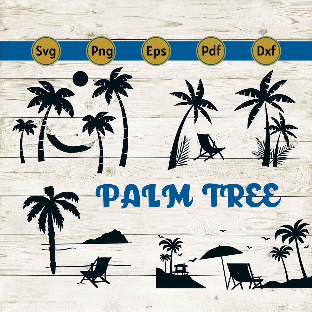 Palm Tree Svg, Beach Scene Svg, Palm Tree Clipart, Palm Tree Png ...