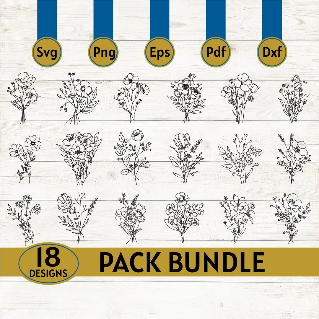 Simple Wildflower Svg, Wildflower Png Clipart, Wildflower Svg, Flower ...