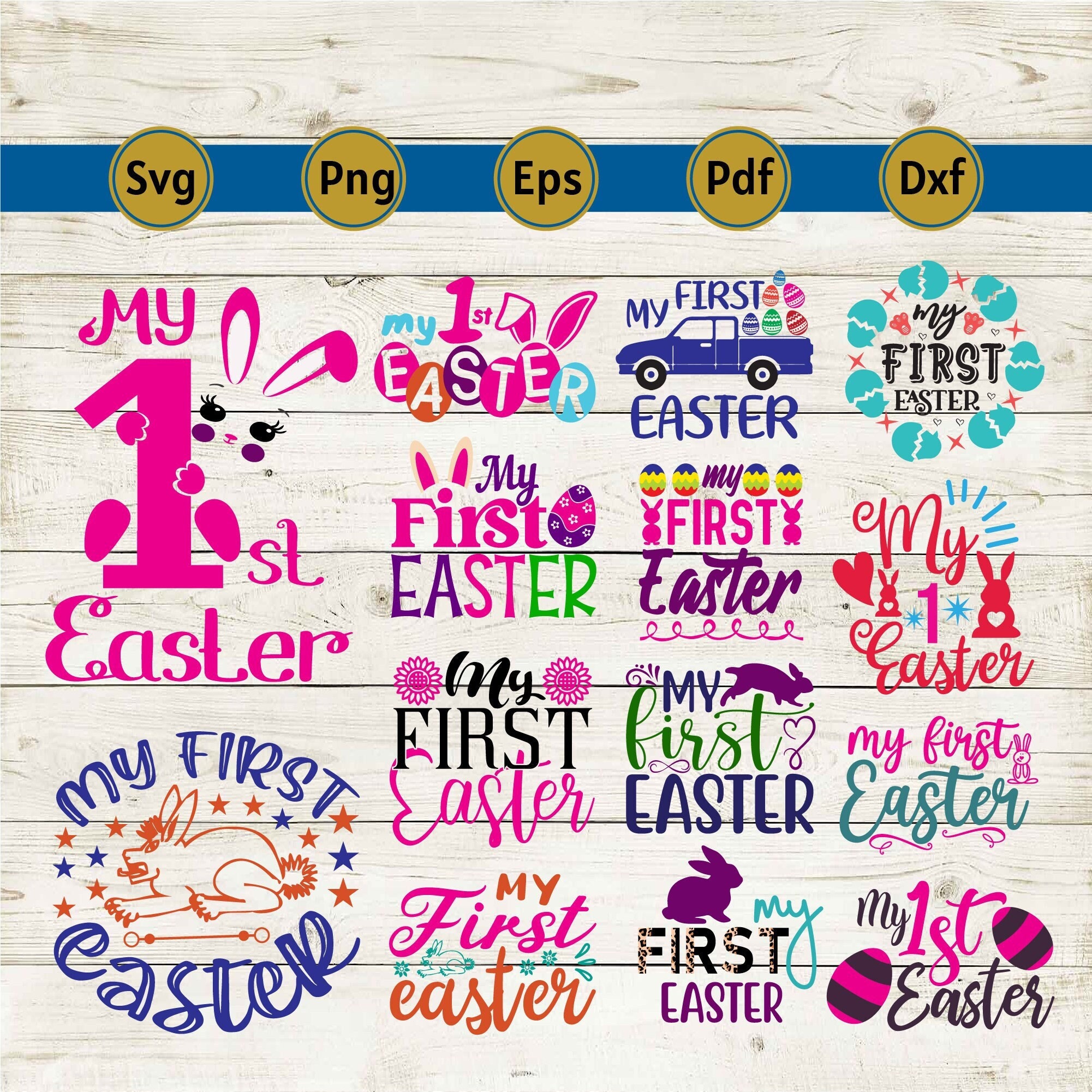 My First Easter Svg, Easter SVG PNG Bundle, Happy Easter Svg, Easter ...