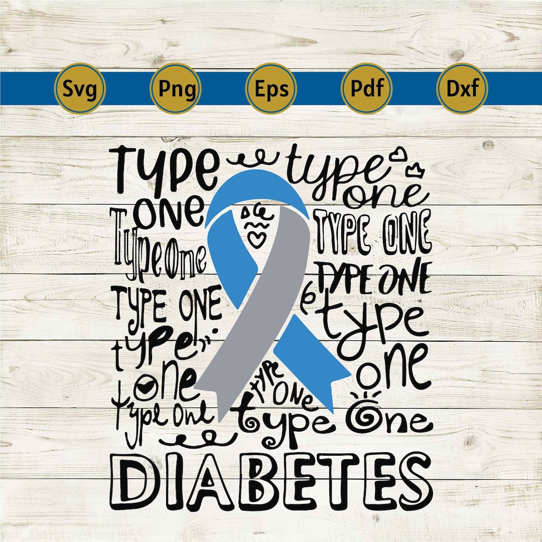 Type 1 Diabetes Svg, Type 1 Diabetes Ribbon Svg, T1d Svg, Diabetes Svg ...