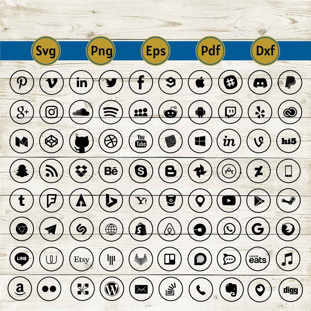 Social Media Sign, Tik Tok Svg, Social Media Svg, Instagram Svg ...