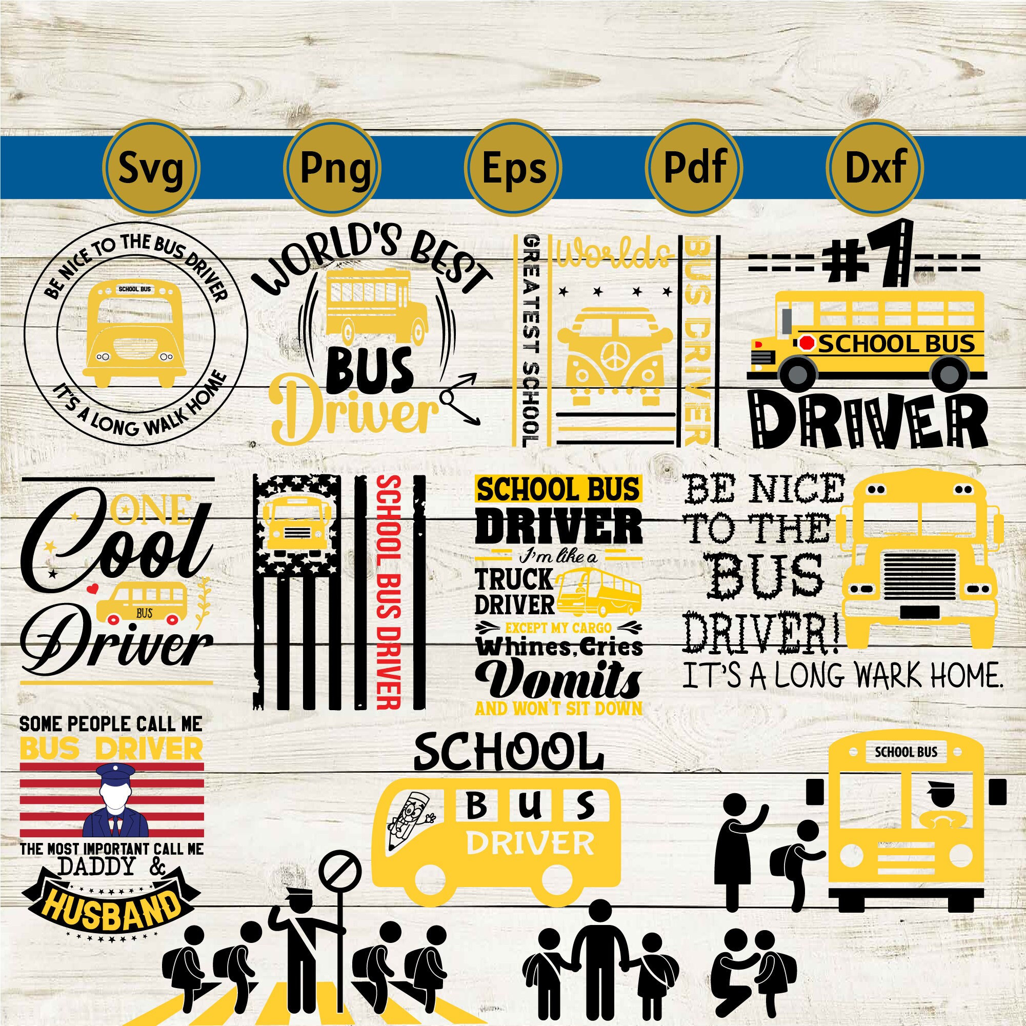 Bus Driver Svg Bus Driver Png School Bus Png School Bus - Etsy