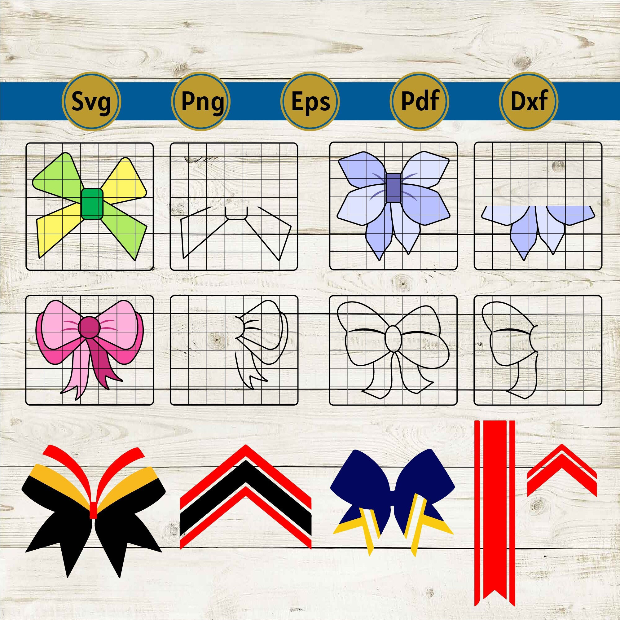 Cheer Bow Svg Bow Tie Svg Bow Svg Hair Bow Template - Etsy