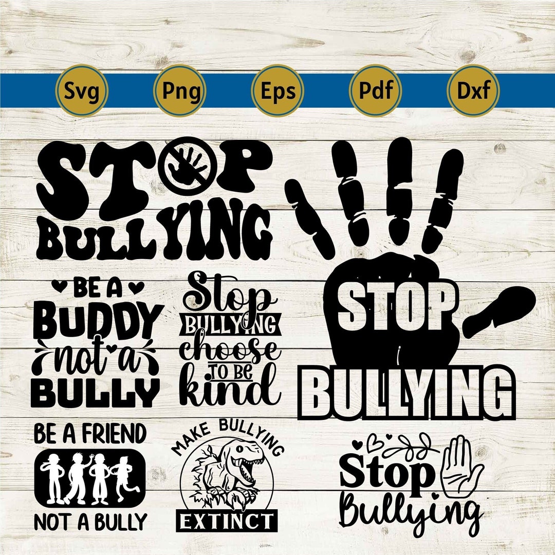 Stop Bullying Svg, Anti Bullying Svg, Kindness Svg, No Bullying Svg ...
