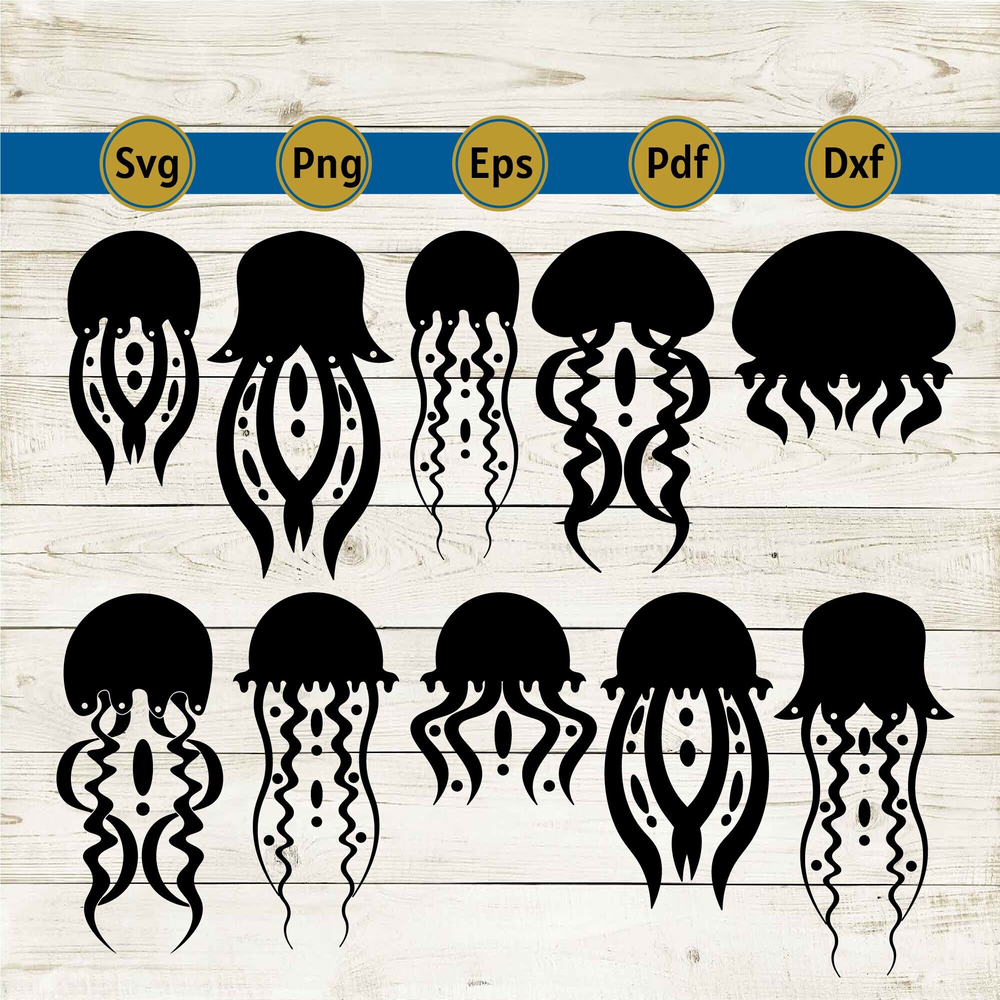 Jellyfish Svg Png, Jellyfish Print, Jellyfish Dxf Plasma, Jellyfish ...