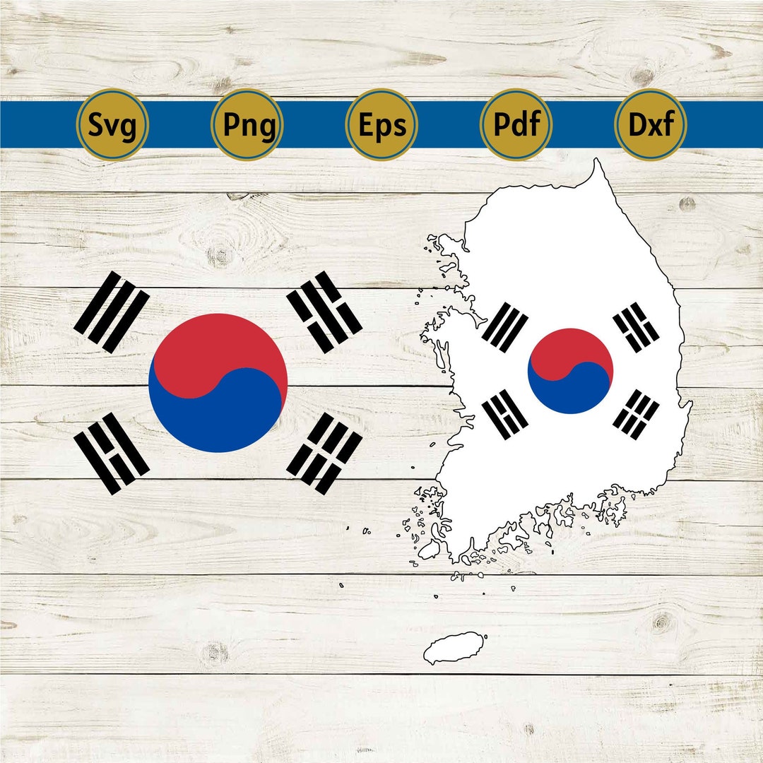 South Korea Flag Svg, Korea Svg, Korea Png, Korean Lover Gift, Korea ...