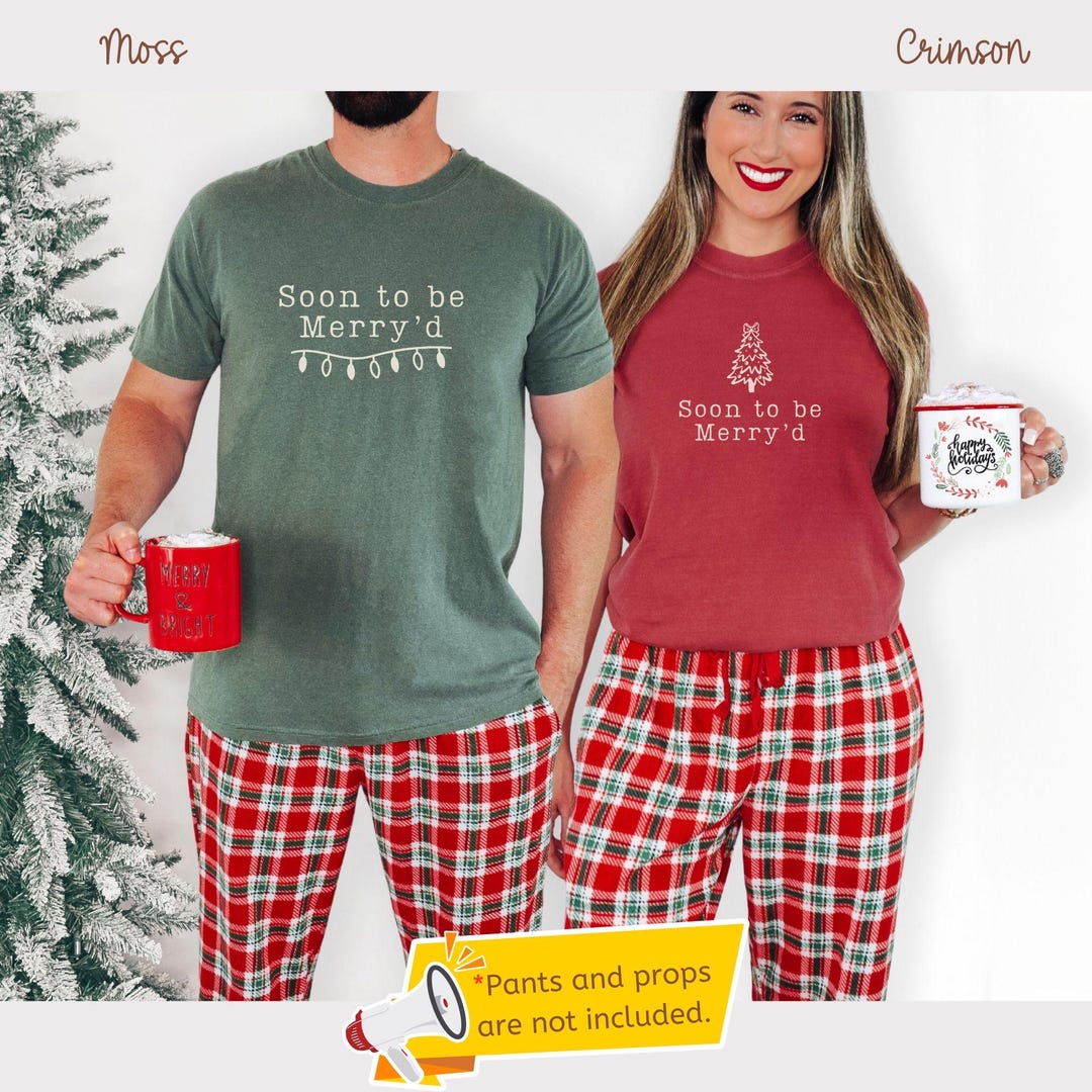 Christmas Couples Soon to Be Marry'd Match Comfort Colors T-shirt, Xmas ...