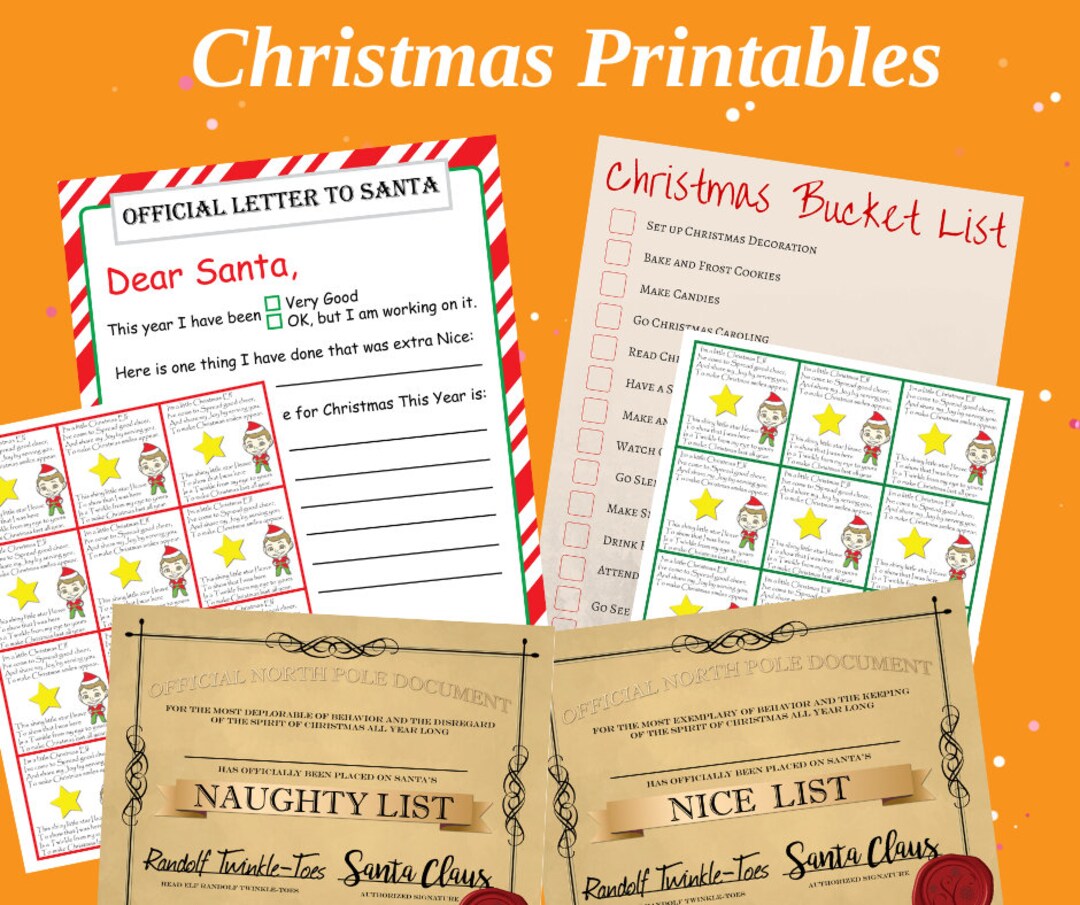 Letter to Santa, Nice & Naughty Certificate, Christmas Santa Letter ...