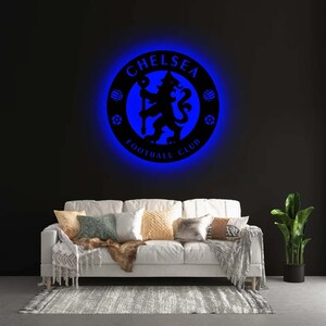 Chelsea Football Club Wooden 3D Led Logo for Home or Wall Decor - Etsy