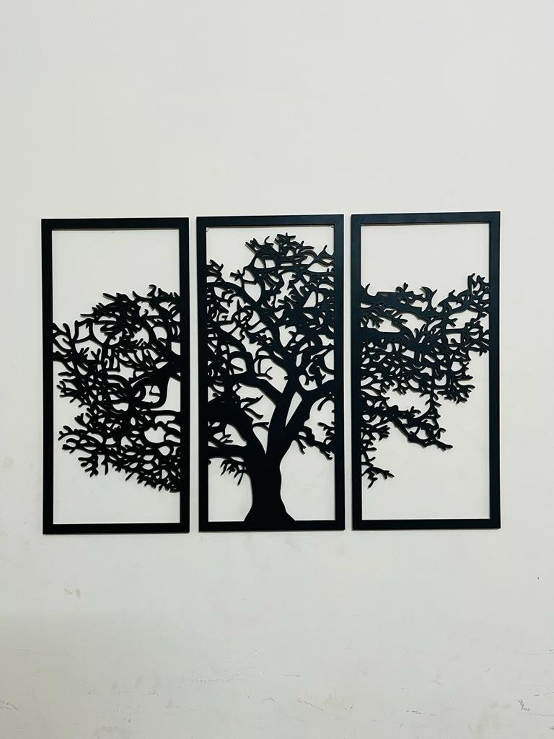 Tree of Life 3 Panel Wall Decor, Wooden Wall Art, Home Office Living ...