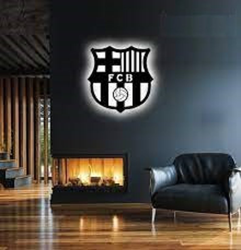 FCB Barcelona Football Club 3D Led Logo With Multicolor Options - Etsy