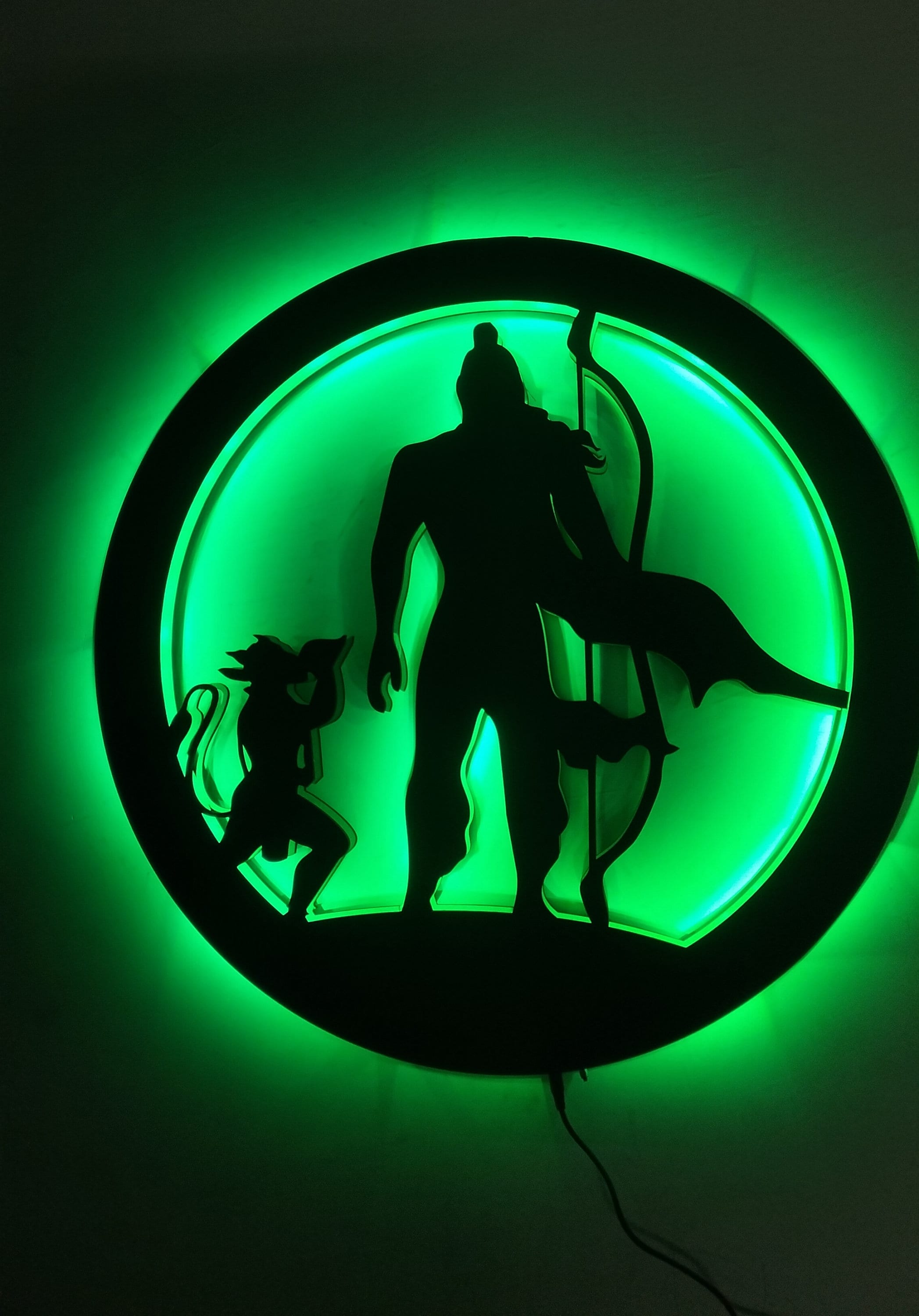 Shree Ram With Lord Hanuman Neon Light,color Changing Light,wall Decor ...
