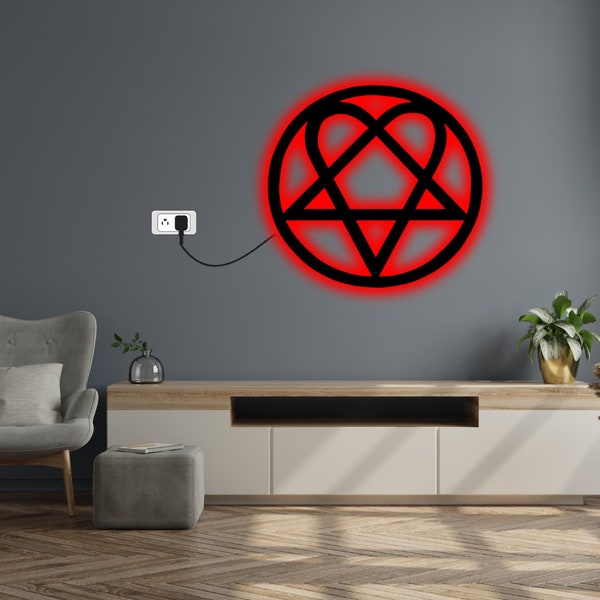 Heartagram Neon Sign - Etsy