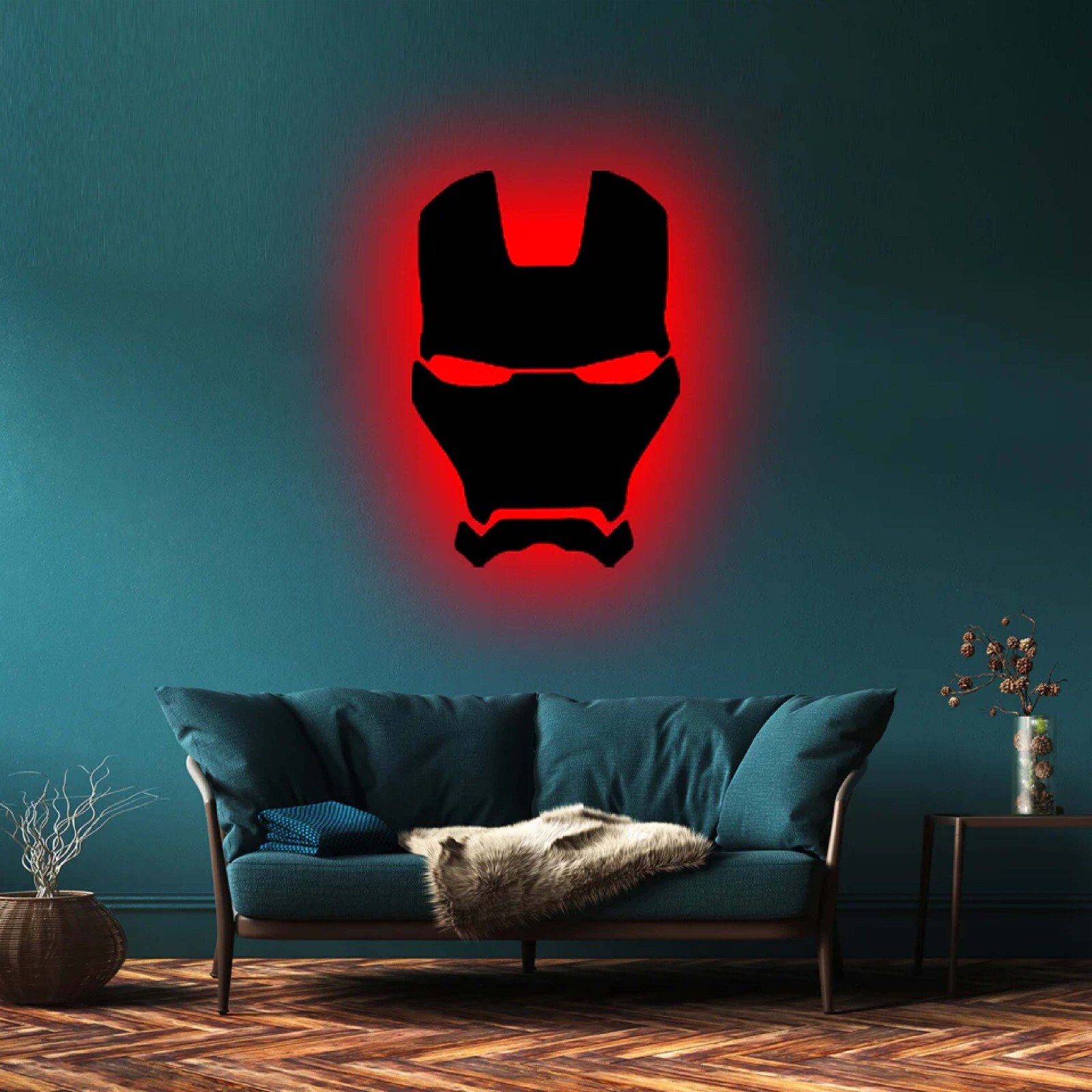 Iron Man 3D Wooden Led Logo Sign for Home or Wall Decor - Etsy