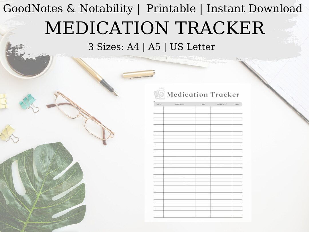 Medication Log,printable Medication Tracker,medication Chart,medication ...