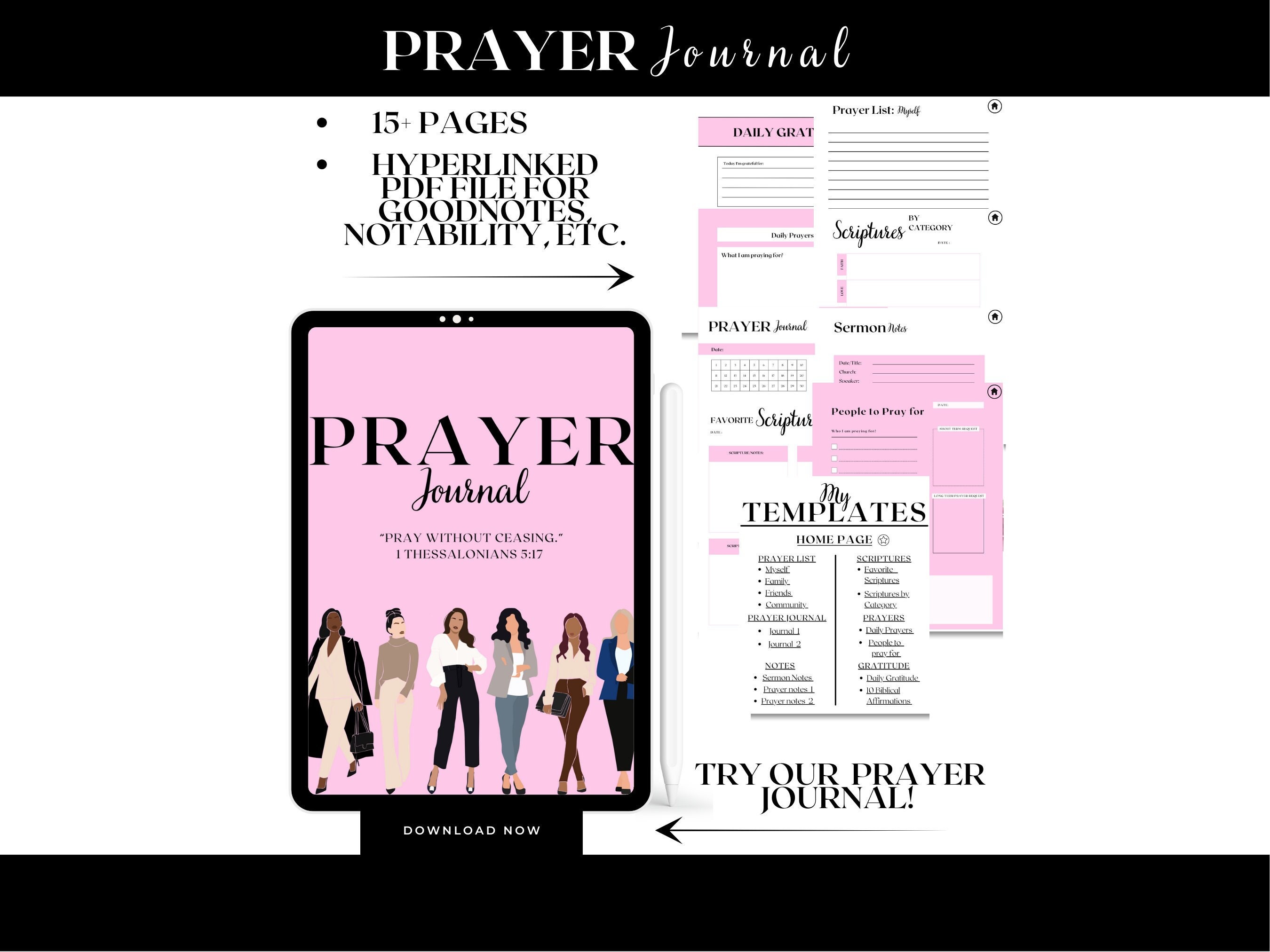 Daily Prayer Planner,digital Prayer Journal,goodnotes Journal,prayer ...